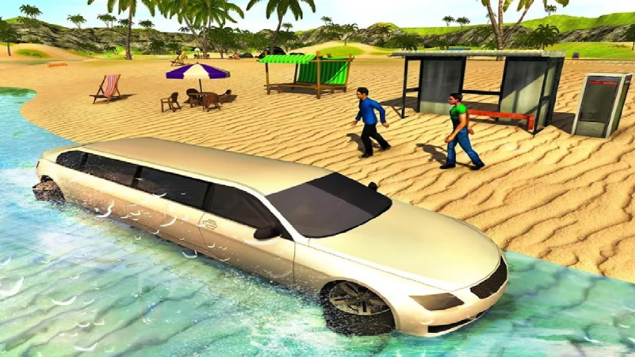 Beach Water Surfer Limousine Car Driving Simulator - Android Gameplay ...