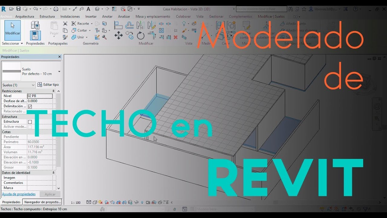 Modelar Techo en Revit - YouTube