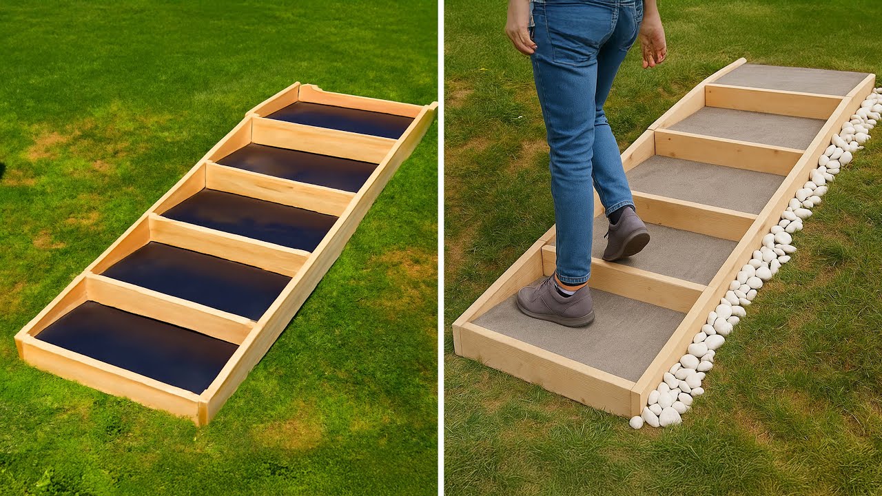 DIY Cement STAIRS That’ll Transform Your YARD! - YouTube
