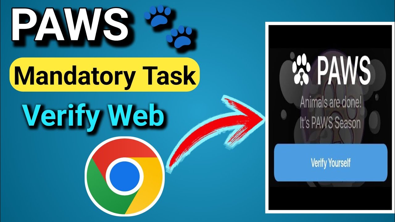 How To Verify Paws via Web || How To Complete Paws Mandatory Task ...