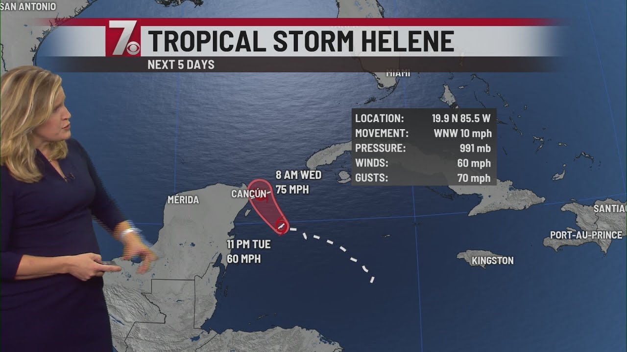 Tropical Storm Helene - 11pm Forecast Update - YouTube