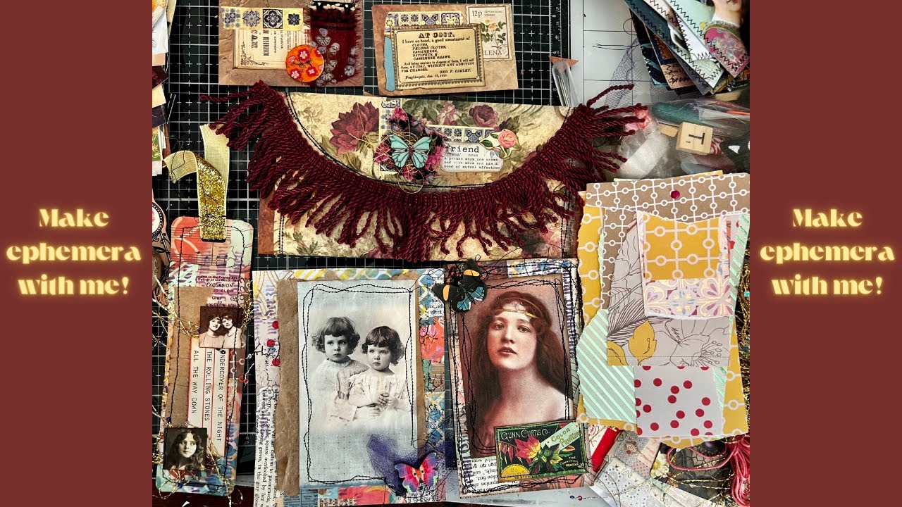Boho Ephemera Tutorial Tags/Envelopes and more! - YouTube