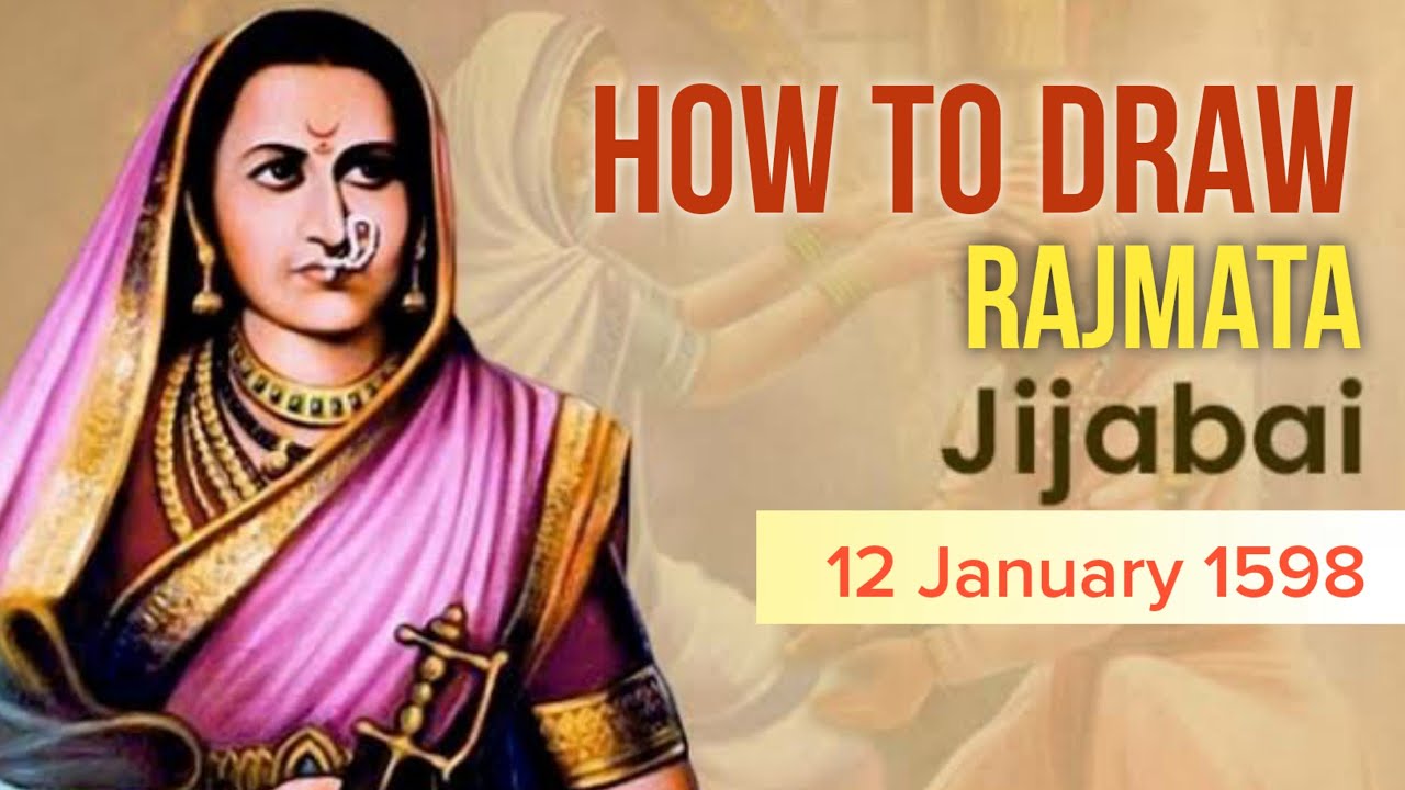 How to Draw Rajmata Jijau #jijaumatasketch #rajmatajijaudrawing # ...