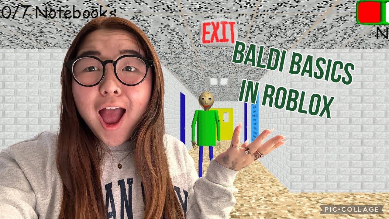 PLAYING BALDi BASiC IN ROBLOX (react played back in 2020) - YouTube