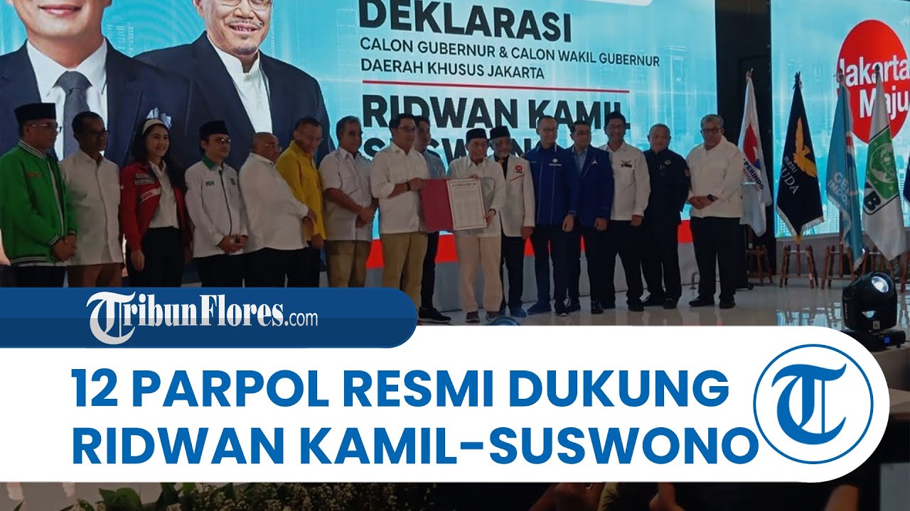 12 Partai Tandatangani Piagam Deklarasi, Ridwan Kamil-Suswono Resmi ...