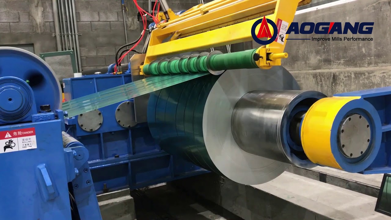 High speed and high precision 1600×3.5mm slitting line working - YouTube