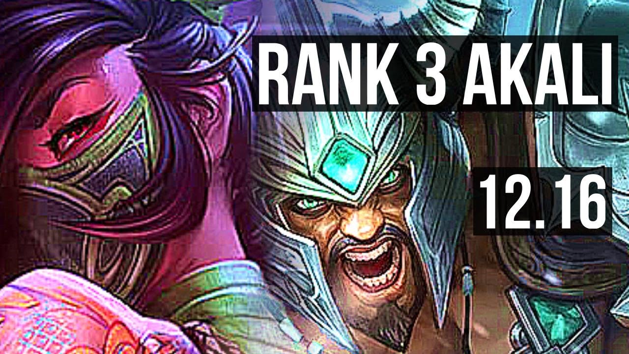 Akali Vs Trynda Mid Rank 3 Akali 7 1 1 Godlike Rank 18 Euw