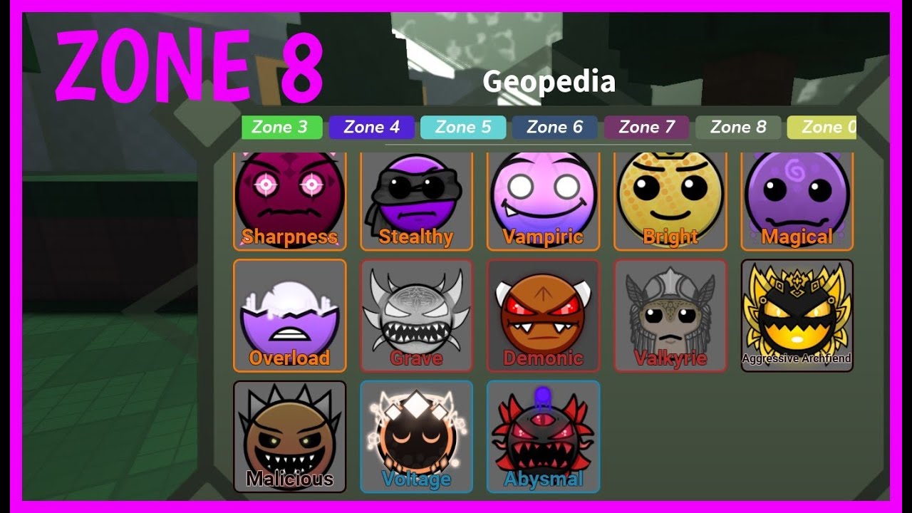 ALL Find the Geometry Dash DIFFICULTIES ZONE 8 Roblox - YouTube