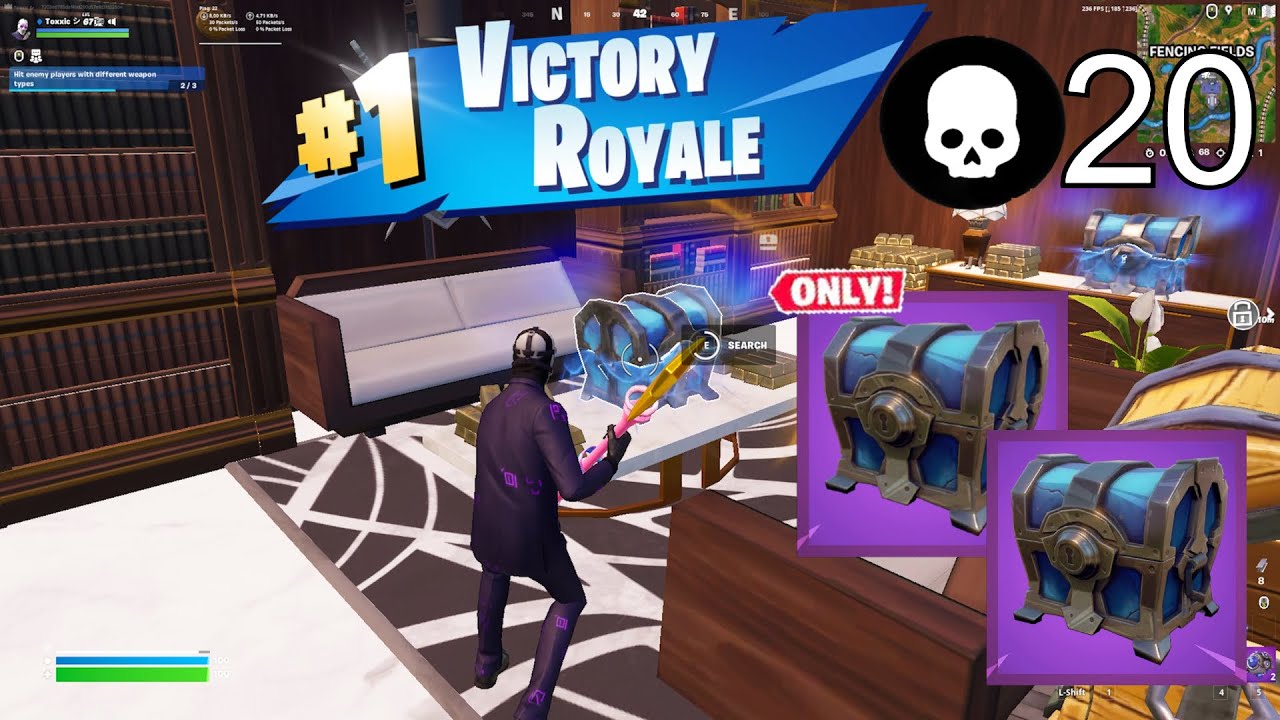 I Almost WON Using Rare Chests Loot ONLY! " Build " Gameplay🏆 ...