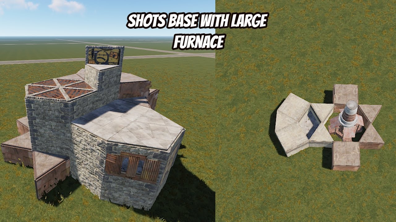 🏠Shots 2020 solo/duo bunker with a large furnace //Rust base designs🏠 ...