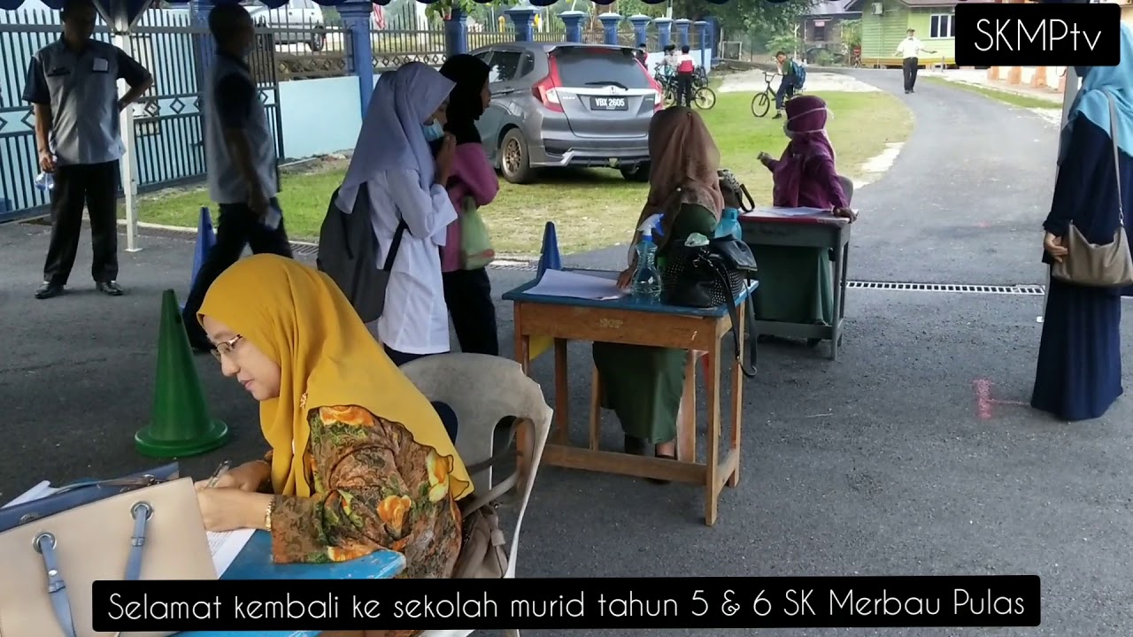 Murid SK Merbau Pulas kembali ke sekolah pasca Covid19 - YouTube