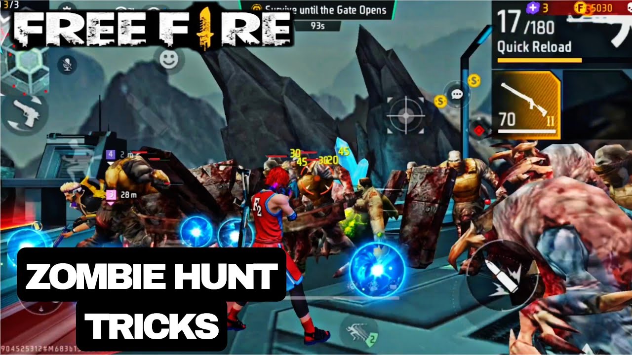 Zombie Mode Tricks - All Stages | Free Fire Zombie Mode | Zombie Hunt ...