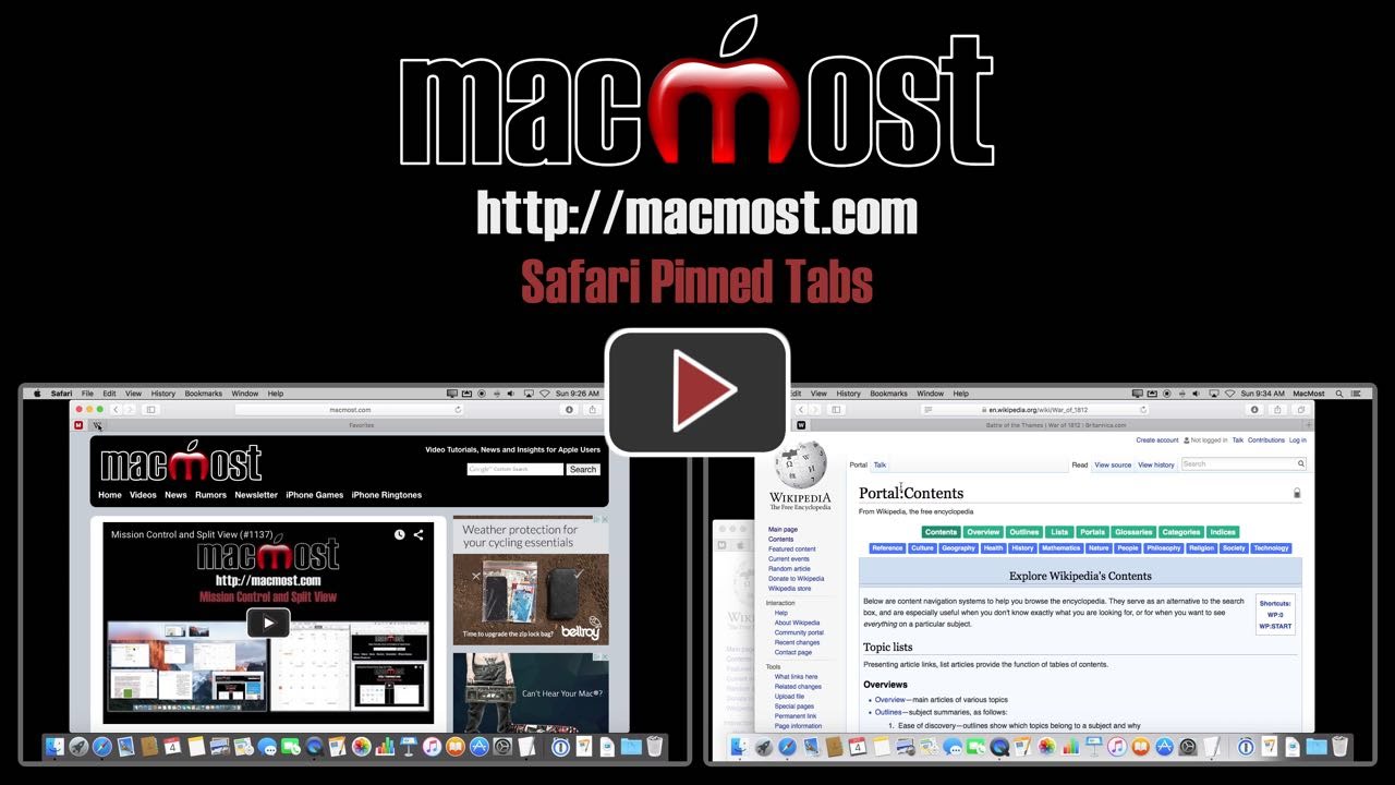 Safari Pinned Tabs (#1140) - YouTube
