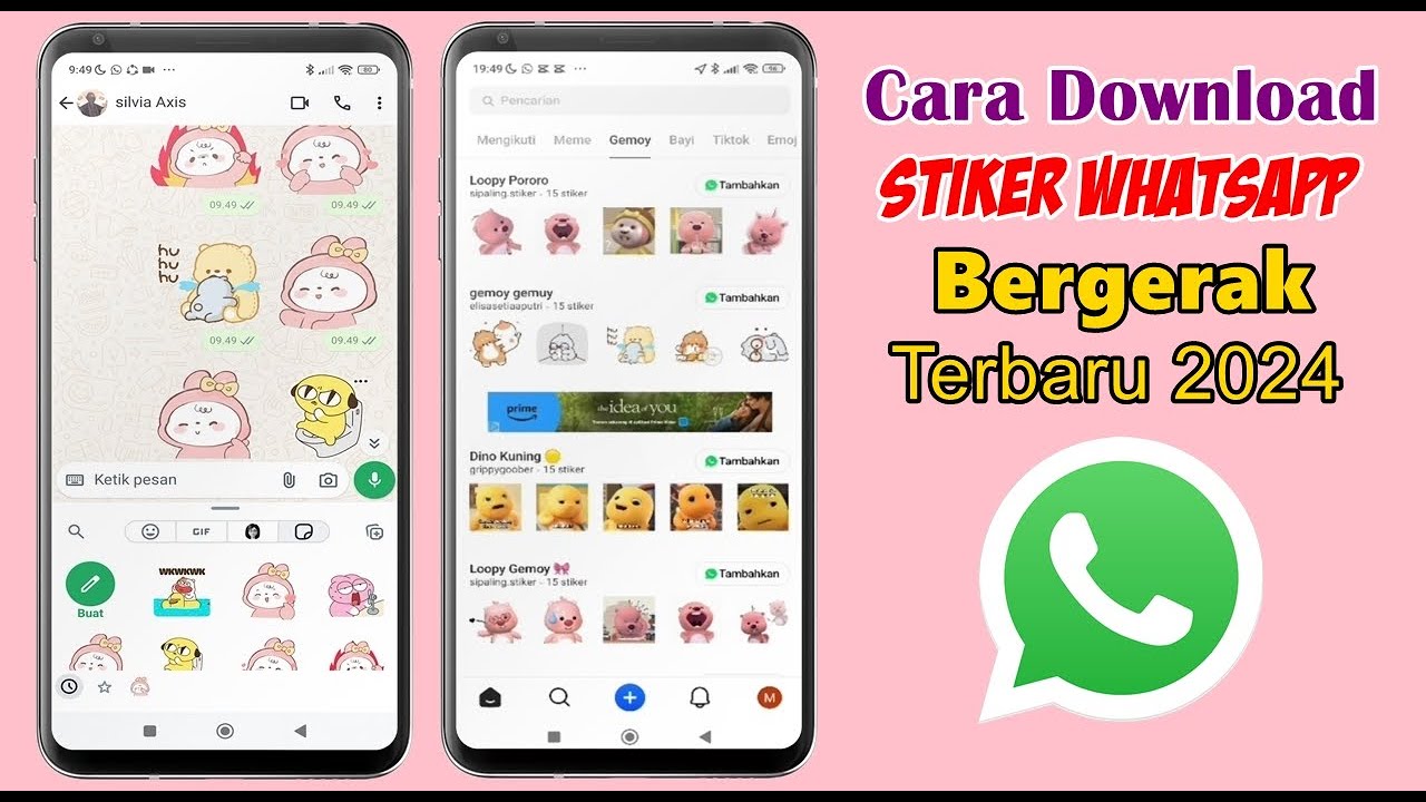 Cara Download Stiker WA Bergerak Terbaru 2024 - YouTube