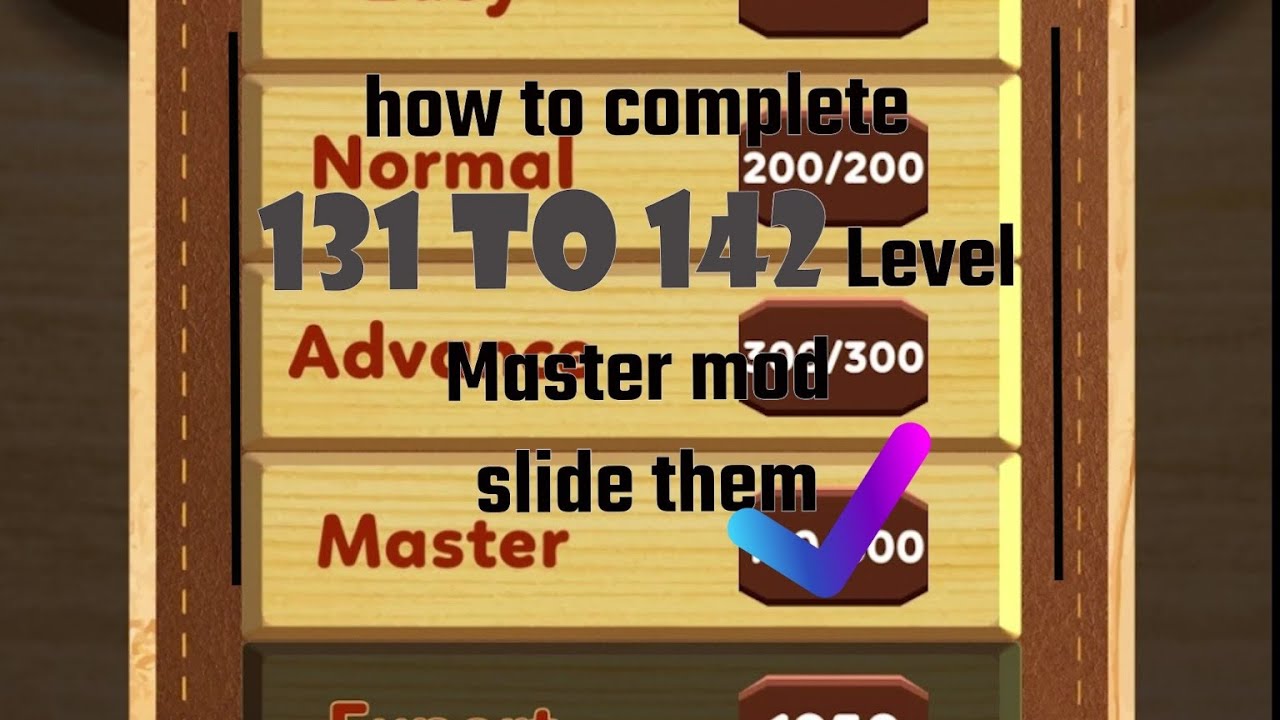 how to complete 131 to 142 Level Master mod slide them 2022 ver. - YouTube
