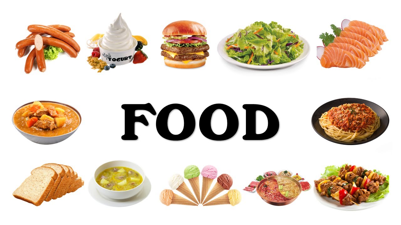 Types of Food Vocabulary | English vocabulary with picture | Practice ...