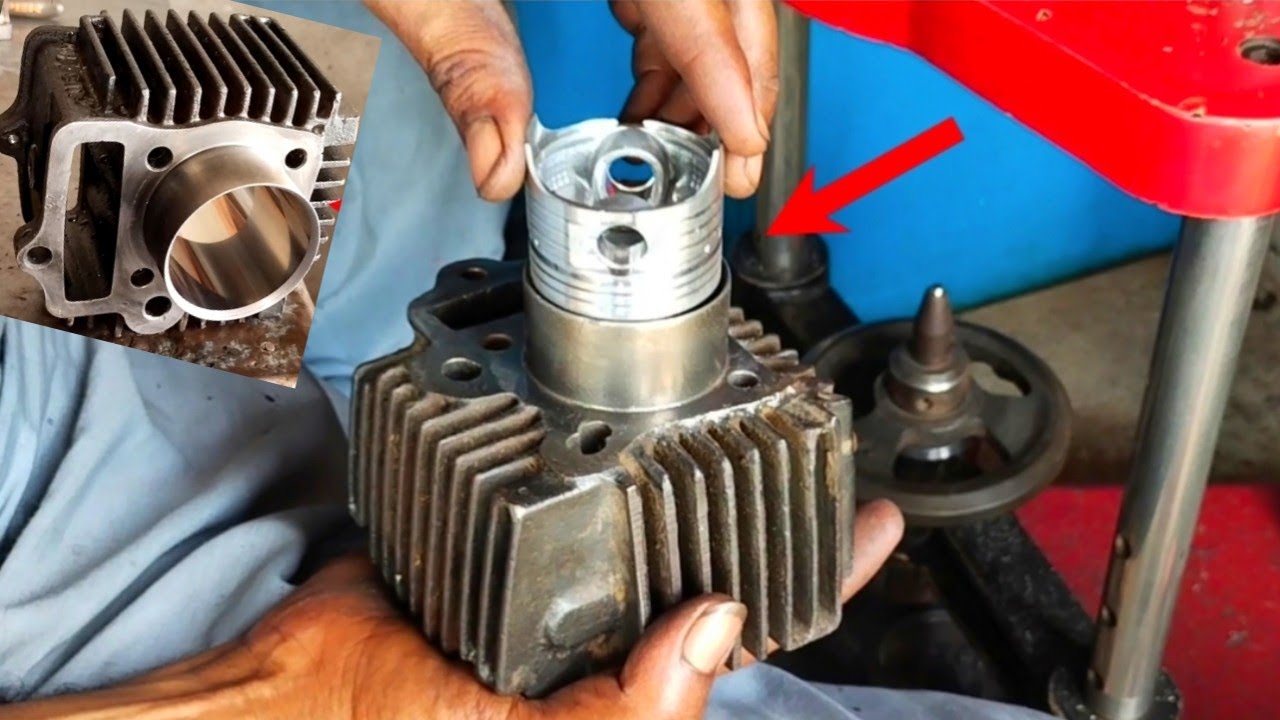 Reboring Motorcycle Engine Cylinder And Polishing Process.CYLINDER ...
