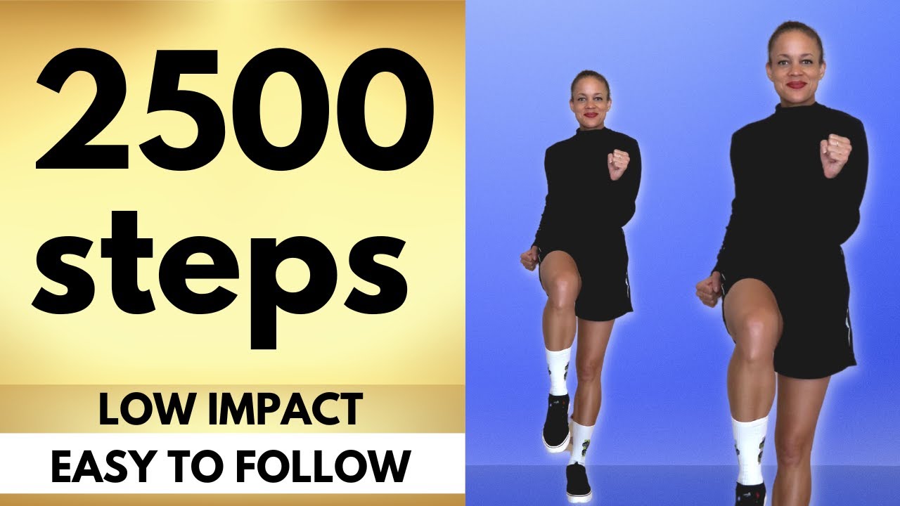 Walking Workout 2000-2500 steps Low Impact Cardio at Home - YouTube