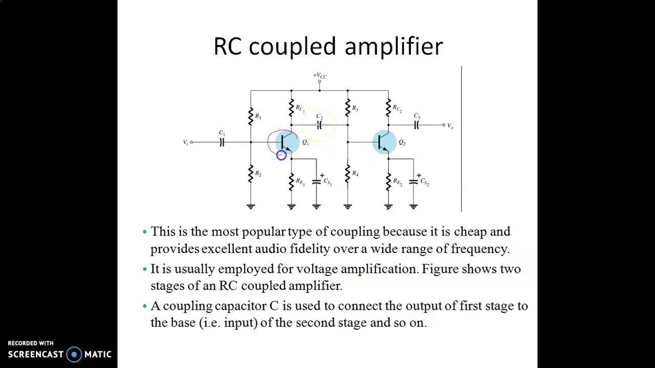 Multistage amplifier-direct and RC coupling - YouTube