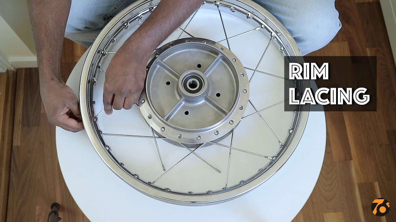 RD350 - Rear Rim Lacing - YouTube