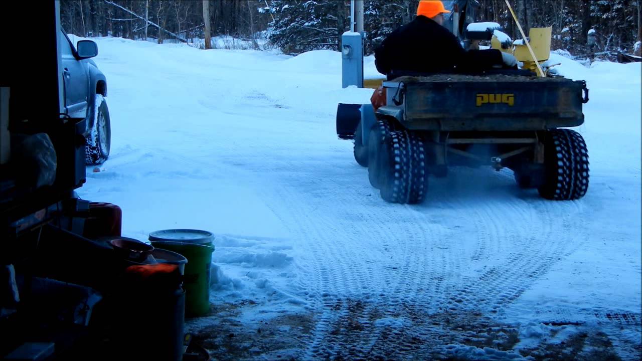 plowing with pug 4x6 - YouTube