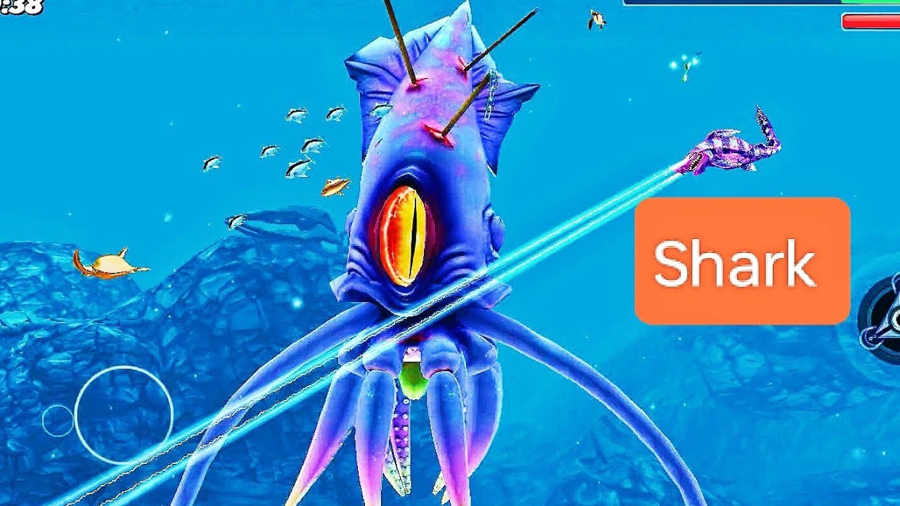 Dark Magic Shark Vs New Monster Squid BOSS Fight | Ubisoft HUNGRY SHARK ...