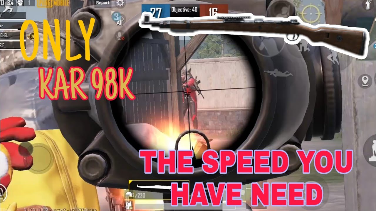 PUBG mobile TDM gameplay with kar 98k.| The speed you have need. - YouTube