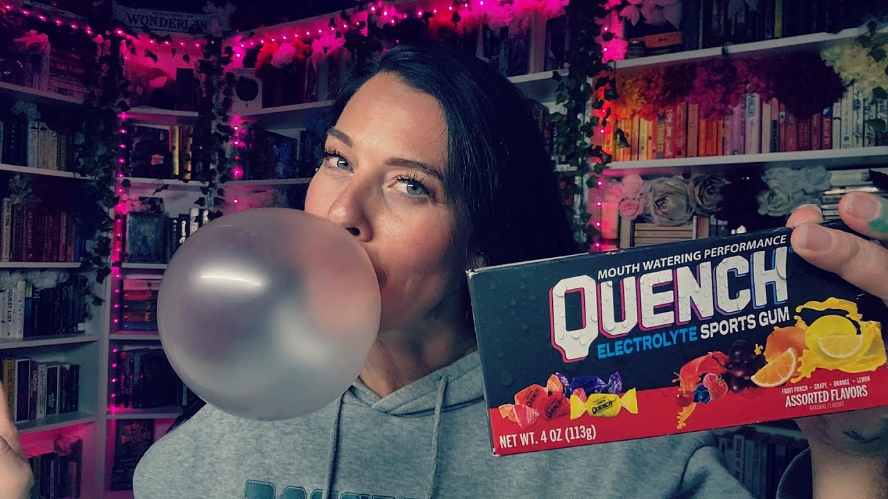 ASMR- Trying Quench Gum Pt. 2 (Gum Chewing, Bubble Blowing, Tricks, Etc) - YouTube