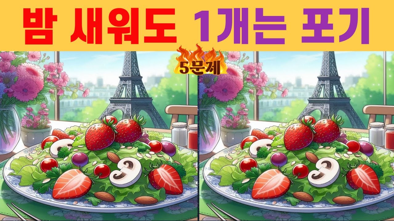 다른그림찾기치매예방 밤새워도 1개는 포기 난이도 최상 틀린그림찾기 숨은그림찾기 Findthedifference