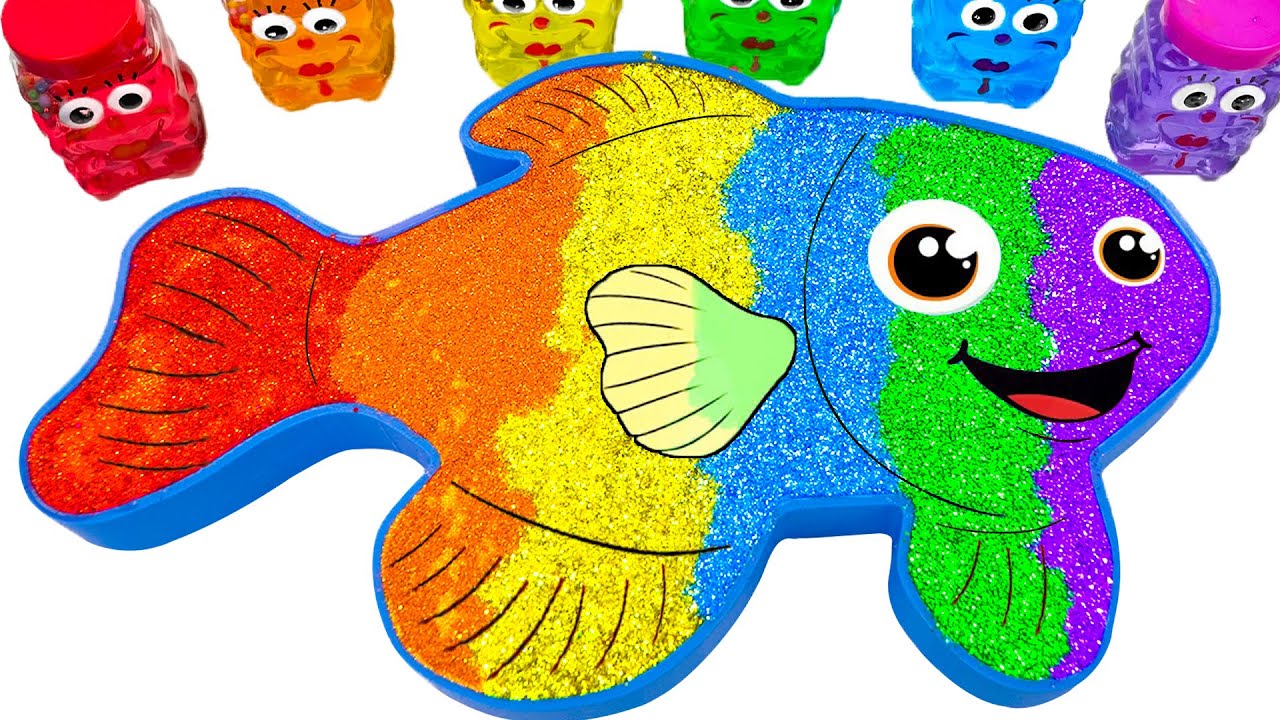 Satisfying Video | How To Make Rainbow Nemo Fish Bathtub With Glitter ...