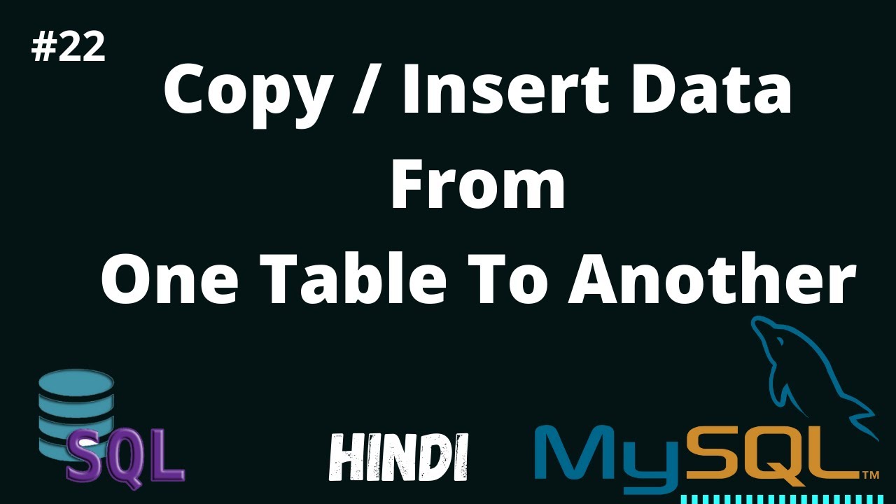 Copy Insert Data From One Table To Another Table In SQL Server Copy Insert Data From One Table To Another Table In SQL Server