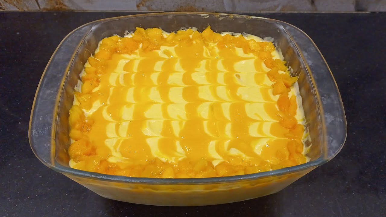 The Viral Mango Aabian bread pudding recipe | Arabian puddig mango dessert with bread - YouTube