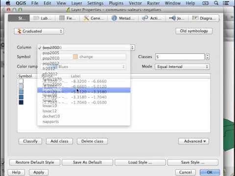 Choroplèthe QGIS #3: Classification Jenks - YouTube