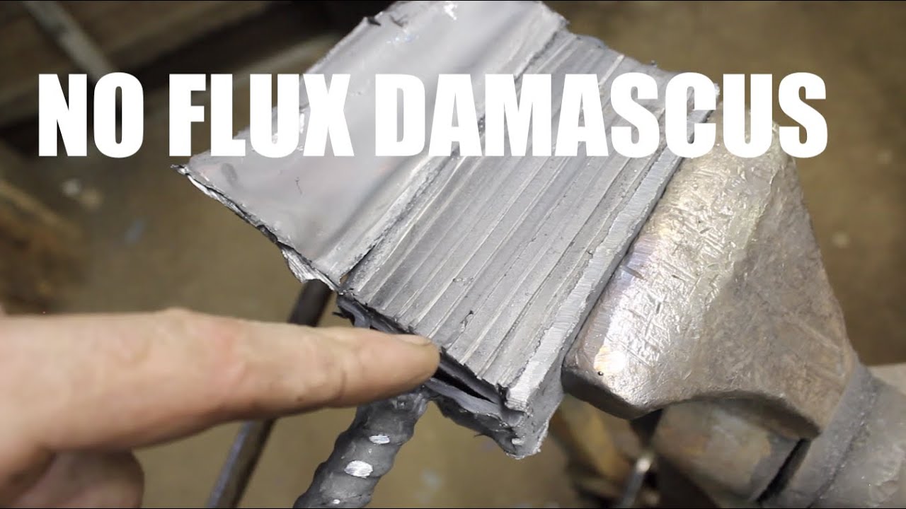 Dry Weld Damascus Billet ~ No Flux ~ Wednesday In The Shop - YouTube