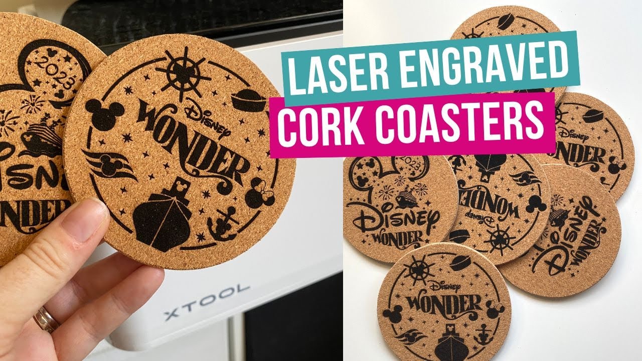 xTool M1 Laser Engraved Cork Coasters (Disney Fish Extender Gifts ...