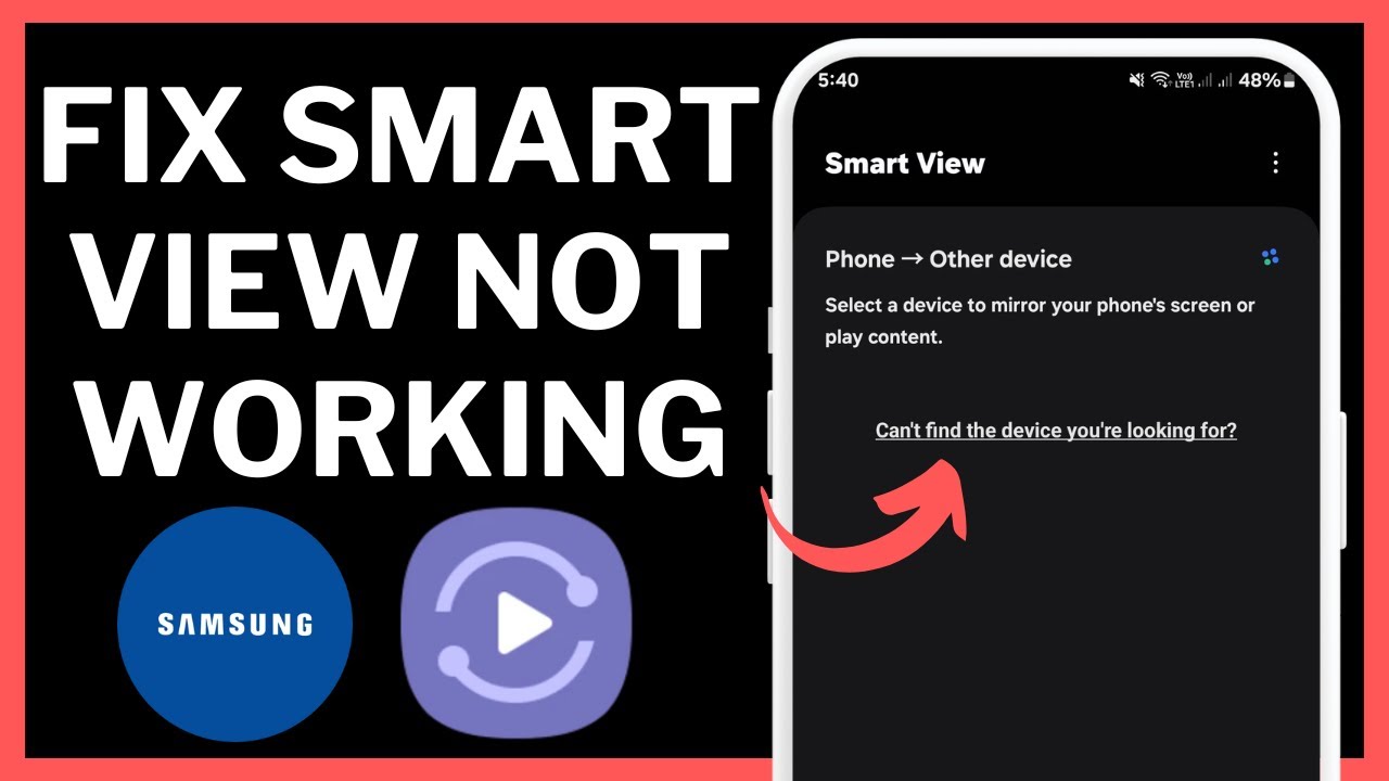 How To Fix Samsung Smart View Not Working Problem (2025) | Smart view ...