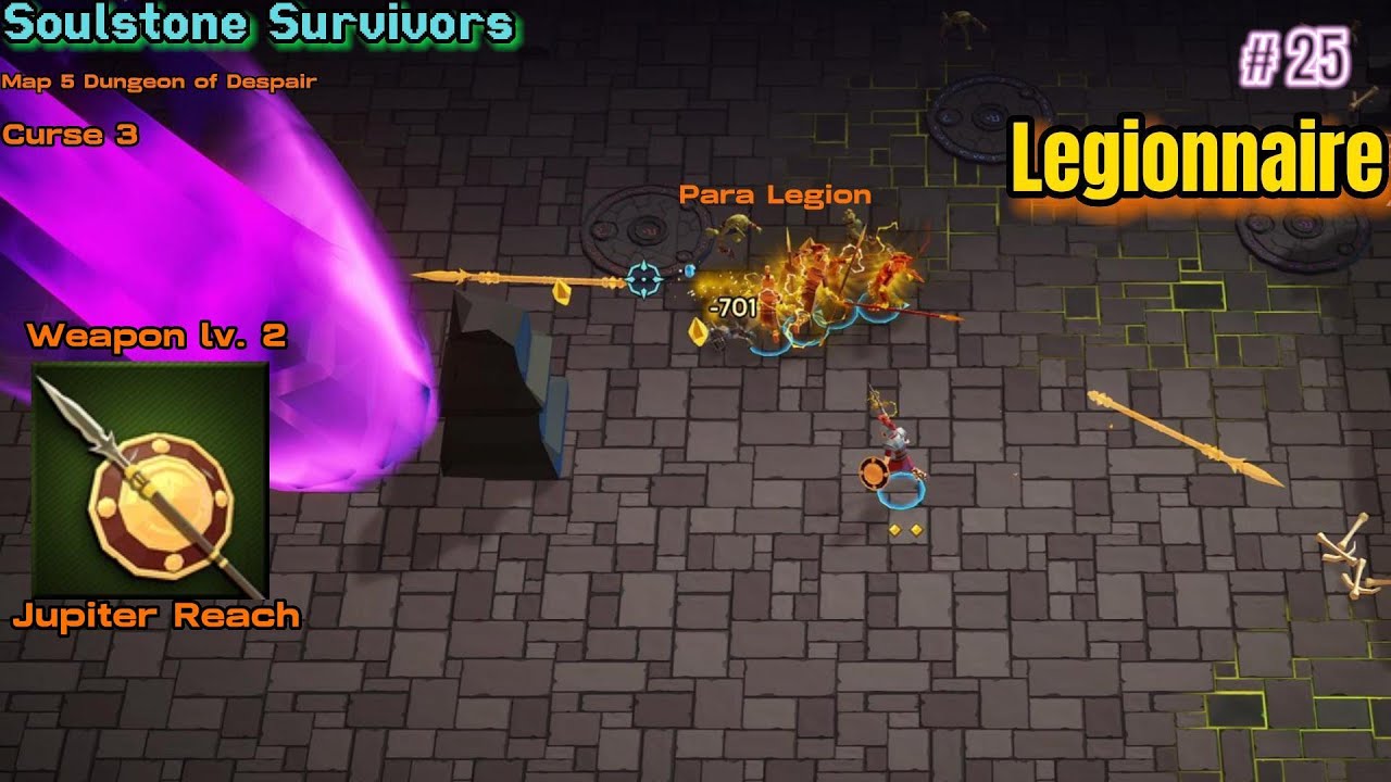 Soulstone Survivors Gameplay - Legionnaire Weapon lv. 2 Map 5 Dungeon ...