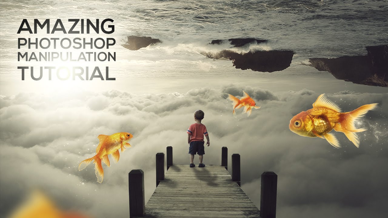 Fantasy gold fish Photo Manipulation Photoshop Tutorial - YouTube