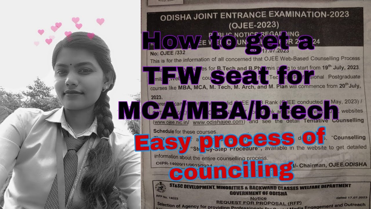 How to get a TFW seat for MCA/MBA/B.tech।।କମ ଖର୍ଚ୍ଚ ରେ master degree ...