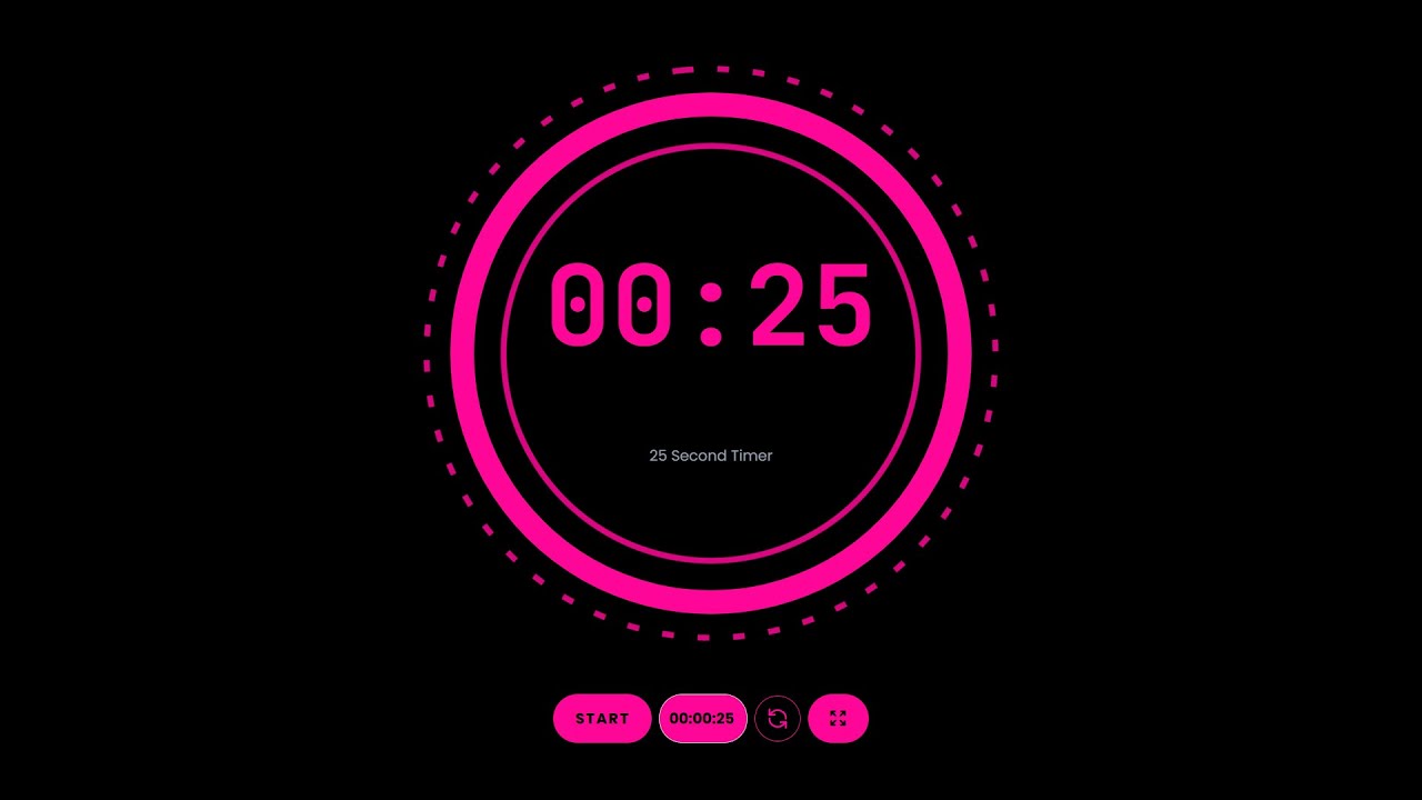 25 Second Timer - Traditional Clock - YouTube