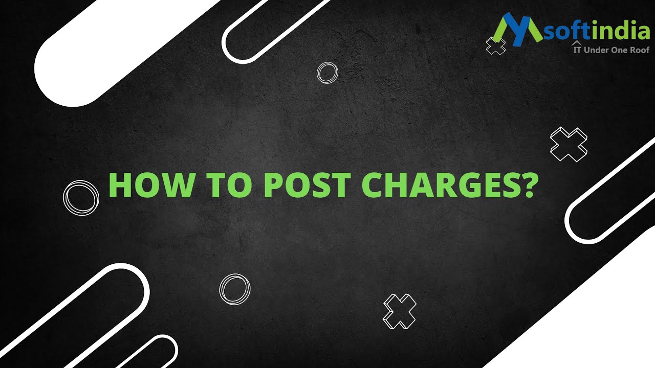 How to Post Charges in Mysoftindia HMS software ? - YouTube