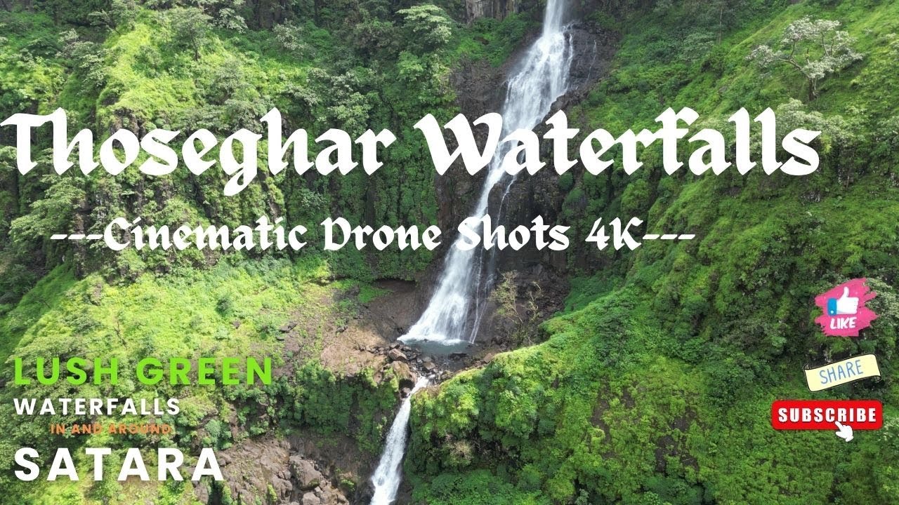 Thoseghar Waterfalls, Maharashtra | Drone Shot 4K | Exploring Western ...