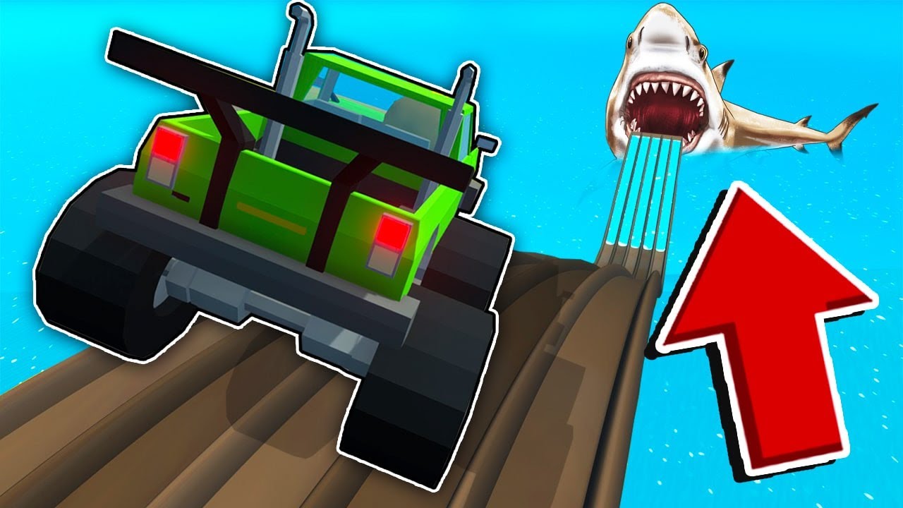 ¡LANZAMOS Un CARRO MONSTRUO De Una MEGA RAMPA! 🚗🌊 En Wobbly Life Mods ...