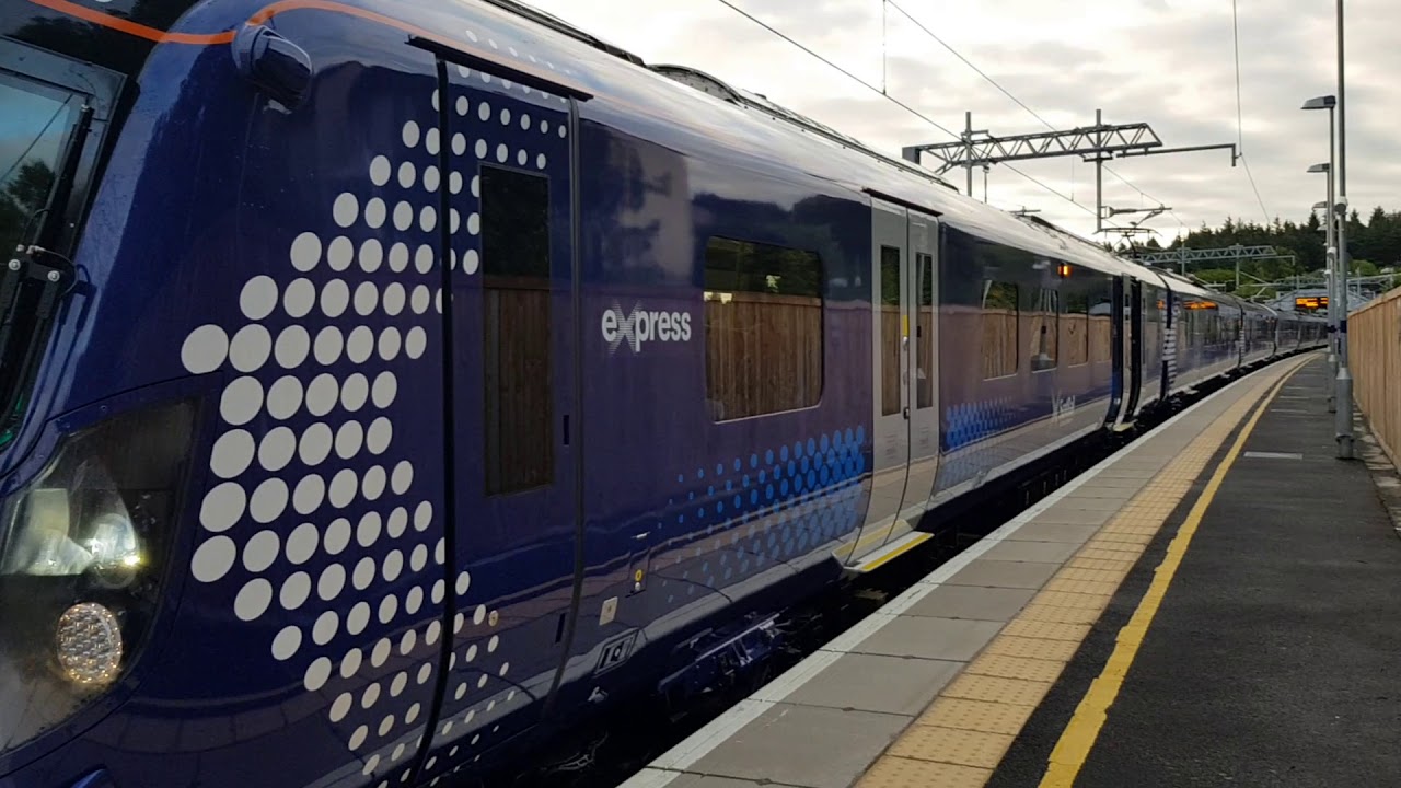 385003+385104 Departing Falkirk High on the First Passenger operated ...