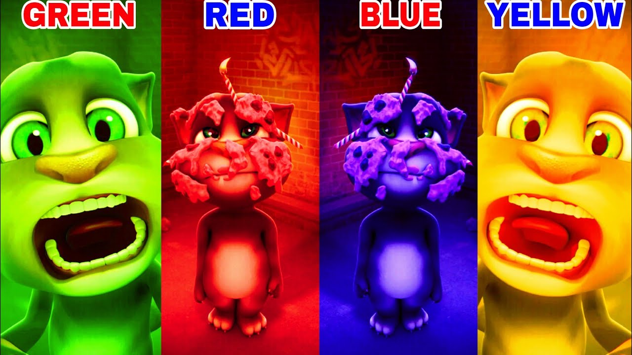 MY Talking Tom Cat Learning COLORS Gameplay Video Part 764 🤪🌶️🍇🍉 - YouTube