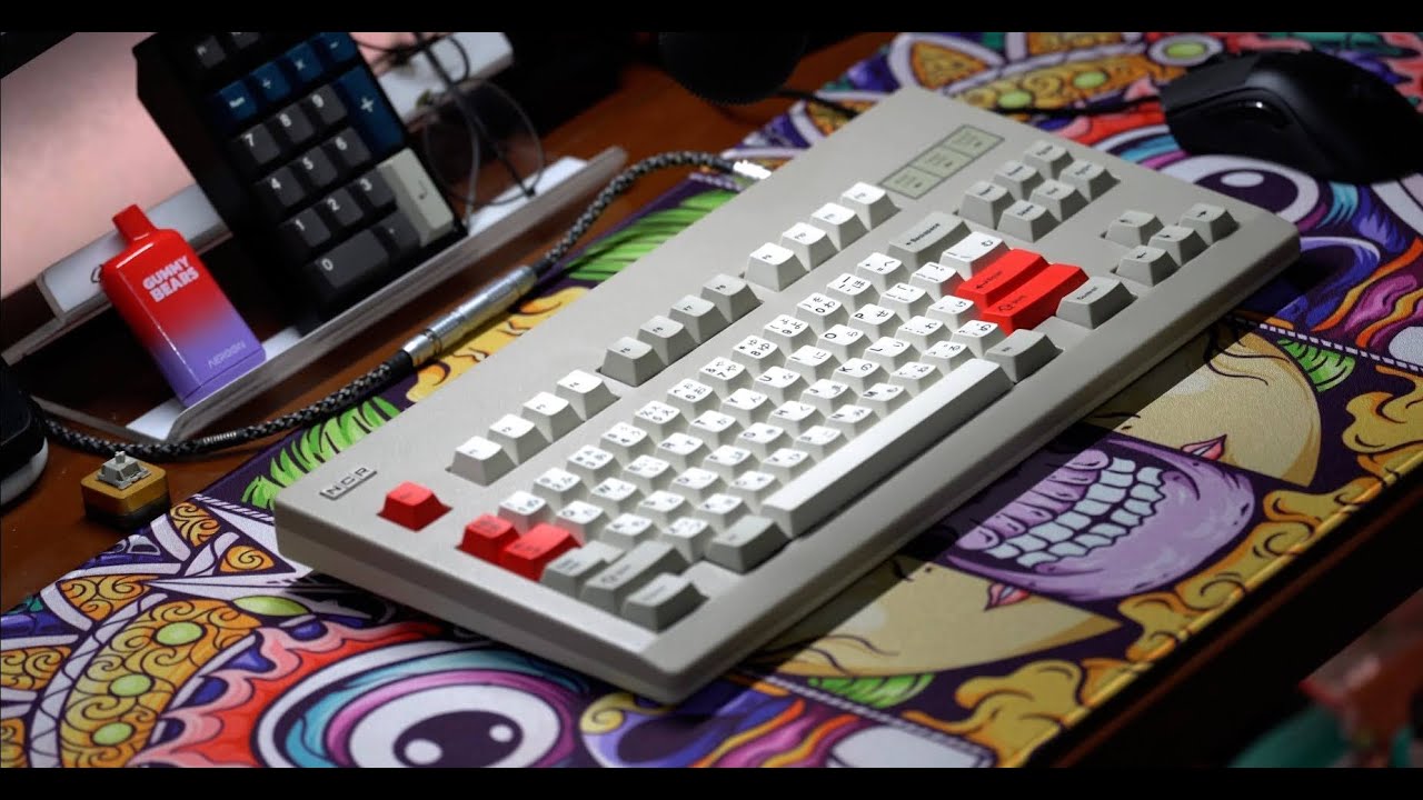 NCR80 (Plateless) + XMI Beige Switches - YouTube
