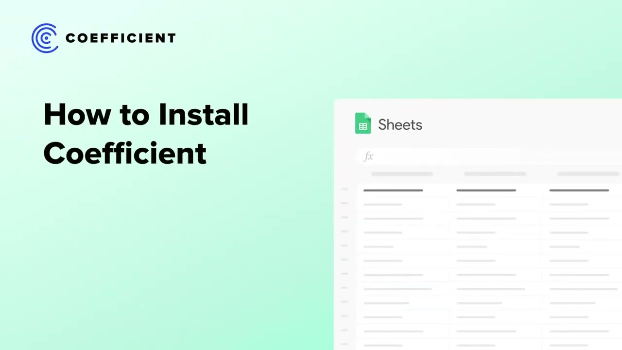 How to Install Coefficient - YouTube