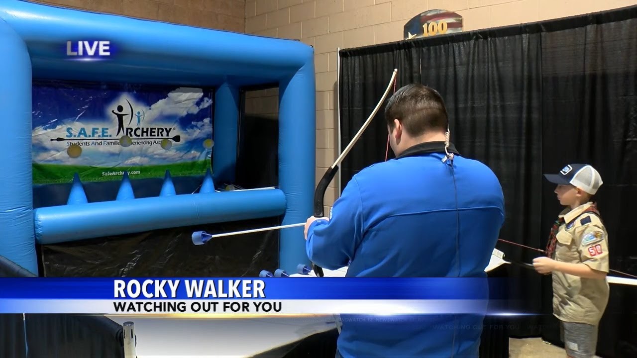 Rocky Walker shows off his archery skills at the NewsWatch 12 Sportsmen ...