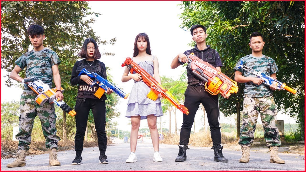 Nerf War: SWAT & Warrior Woman Nerf Guns Traitor Hero Man Rescue Girlfriend Nerf movie - YouTube
