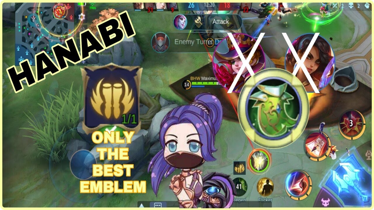 BEST EMBLEM FOR HANABI 2021 | ORACLE ITEM FOR HARLEY? | Mobile Legends ...